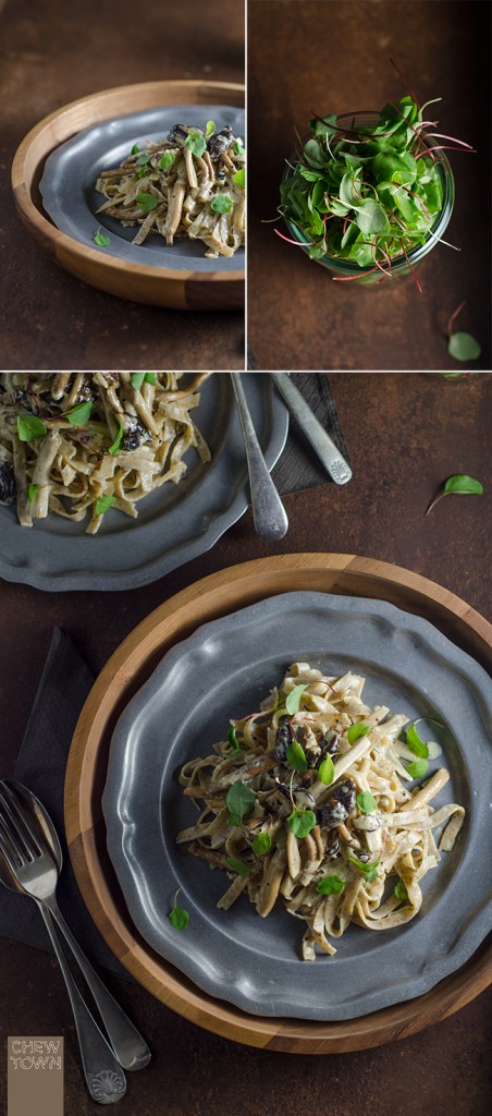Hazelnut Fettuccine with Creamy Mushrooms | Chew Town Food Blog