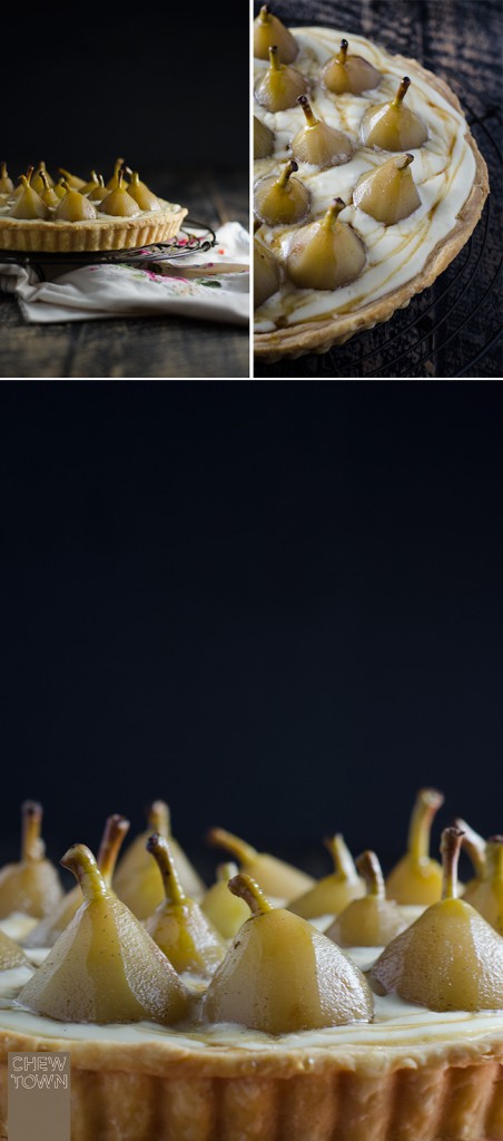 Poached Pear and Mascarpone Tart Recipe | Chew Town Food Blog