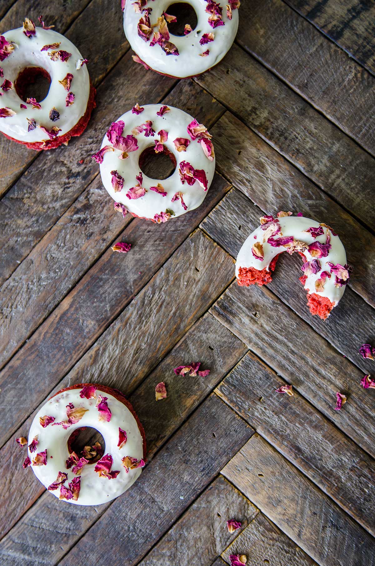 Valentine's Day Red Velvet Doughnuts - Chew Town