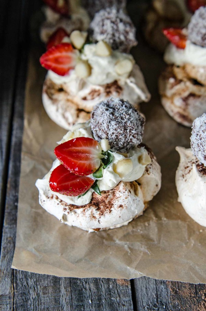 Milo Mini Pavlovas with Laminton Balls | Chew Town Food Blog