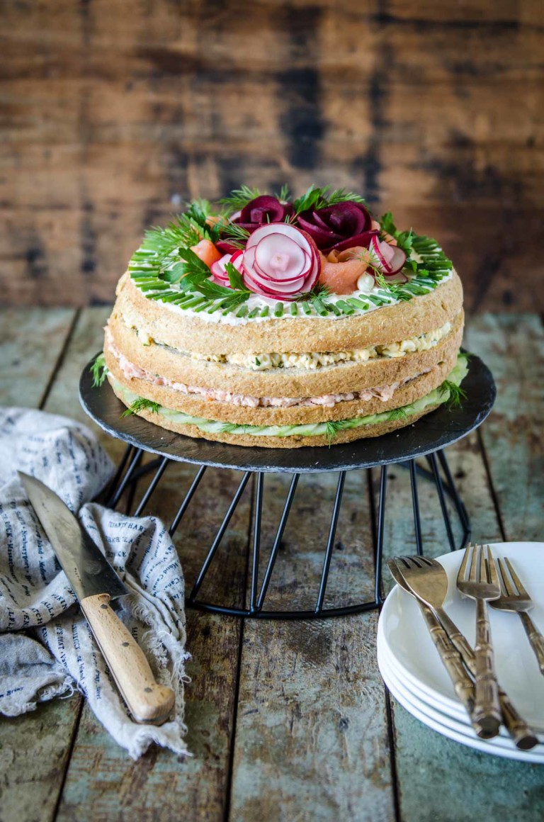 Smörgåstårta | Swedish Sandwich Cake | Chew Town Food Blog