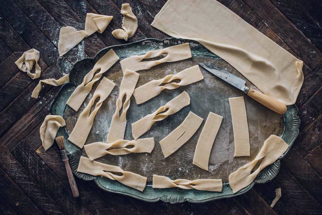 Italian Crostoli Recipe | Angel's Wing Biscuits | Chew Town Food Blog