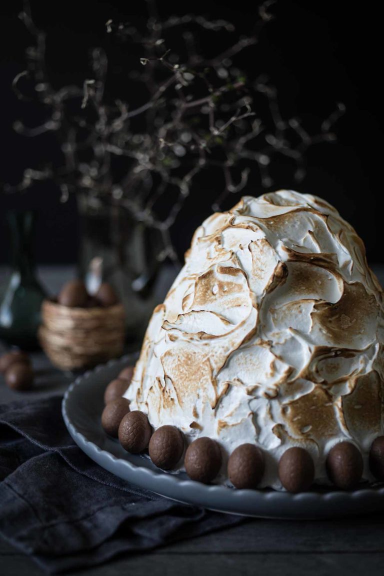 Orange and Coconut Easter Egg Bombe Alaska | Chew Town Food Blog