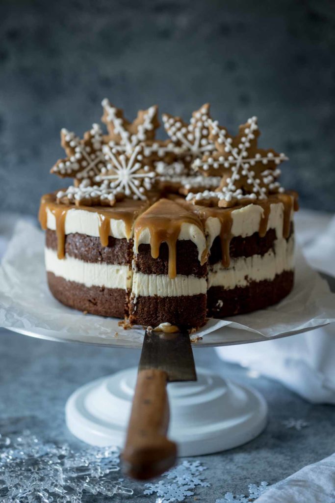 Gingerbread Ice Cream Sandwich Cake | Chew Town Food Blog