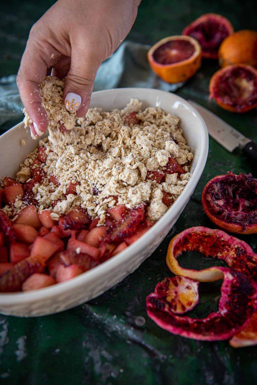 Blood Orange and Apple Crumble | Chew Town Food Blog